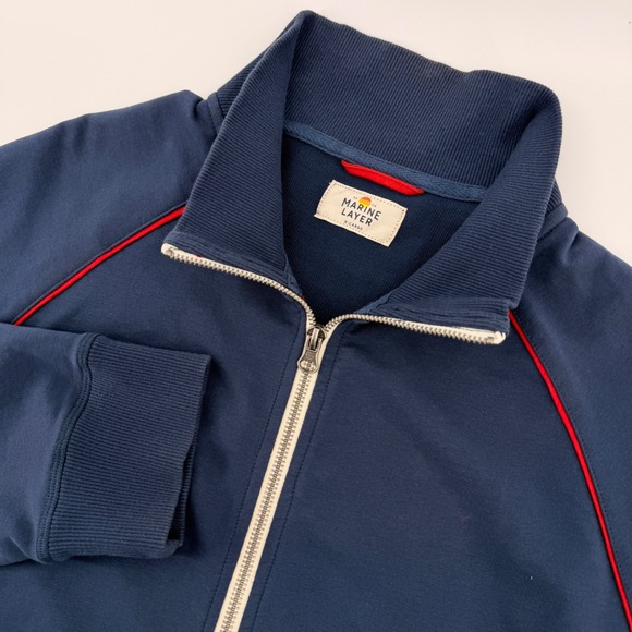 Marine Layer | Jackets & Coats | Marine Layer Mens Xl Navy Blue Track ...